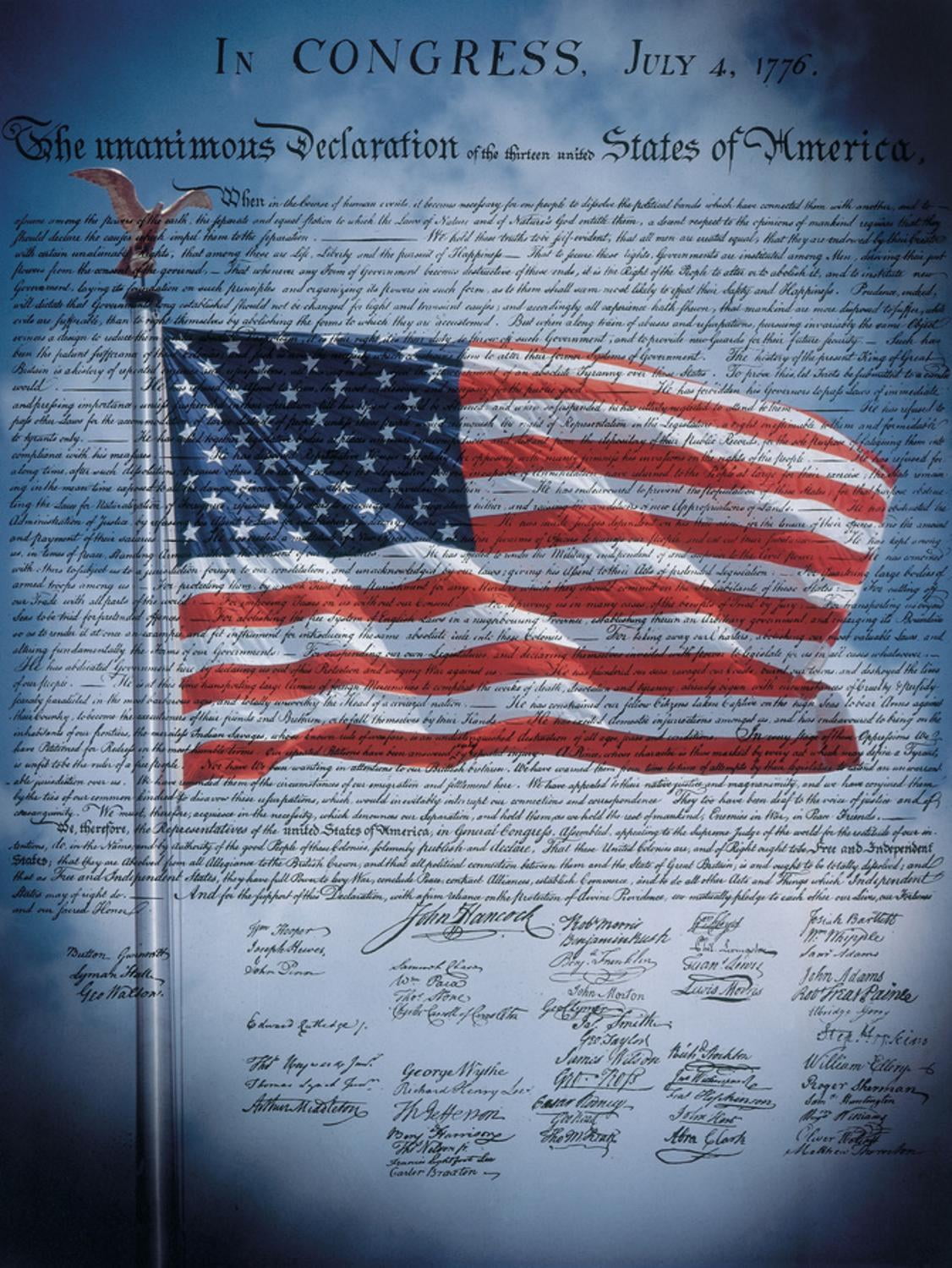 Art.com The Declaration of Independence Art Print, 12" x 16" - Walmart.com