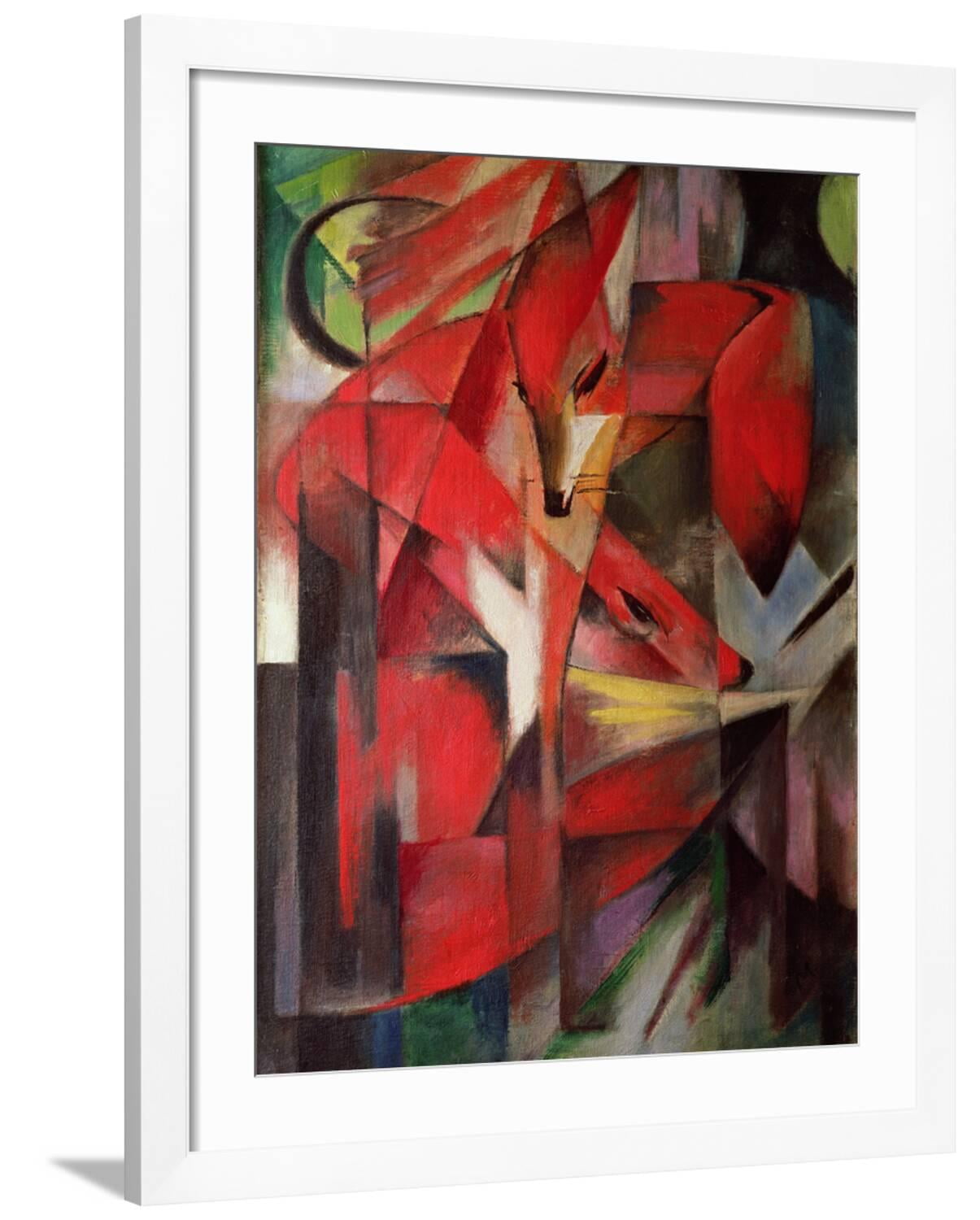 Art.com The Fox, 1913 Giclee Print by Franz Marc, White Frame Wall Art ...