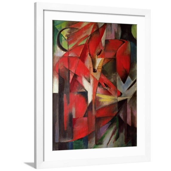 Art.com The Fox, 1913 Giclee Print by Franz Marc, White Frame Wall Art ...
