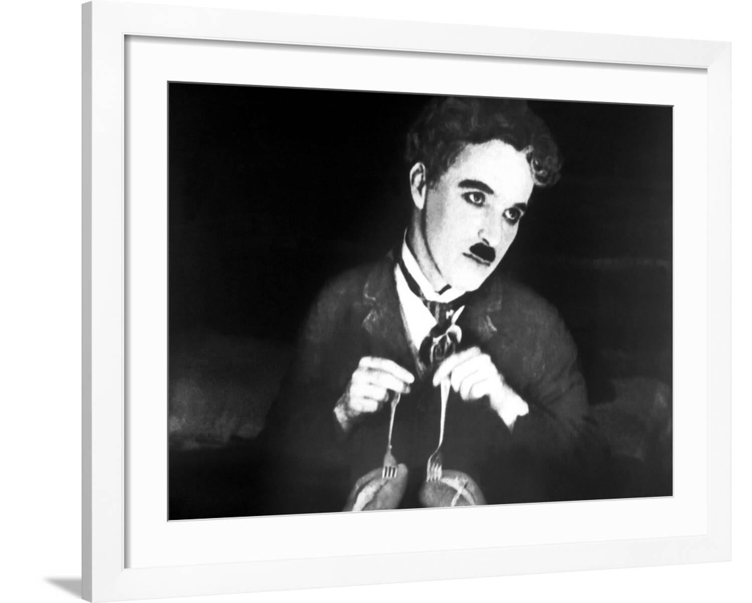 Art.com The Gold Rush, Charlie Chaplin, 1925 Photo, White Frame Wall ...