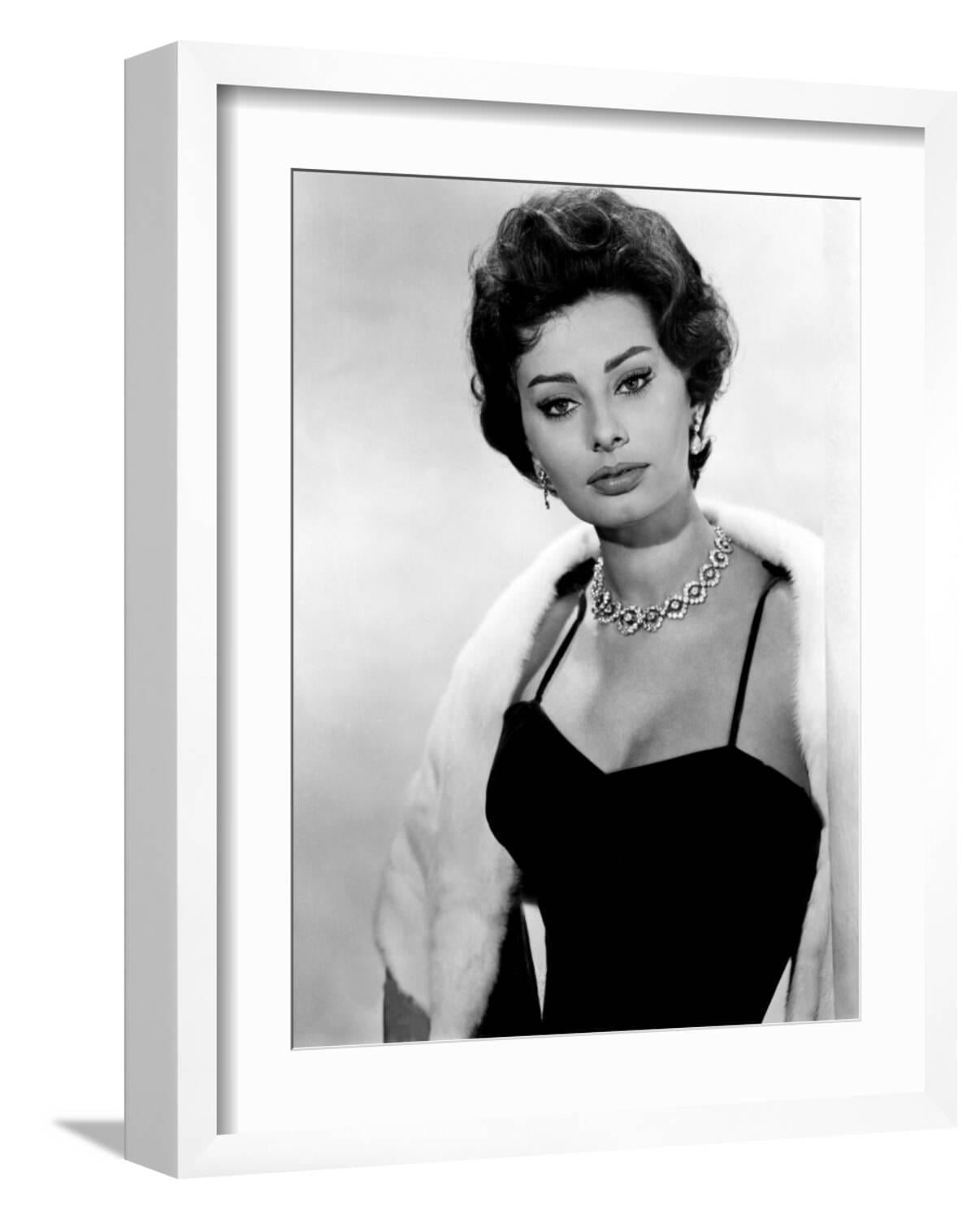 Art.com The Key, Sophia Loren, 1958 Photo, White Frame Wall Art, 17" x ...