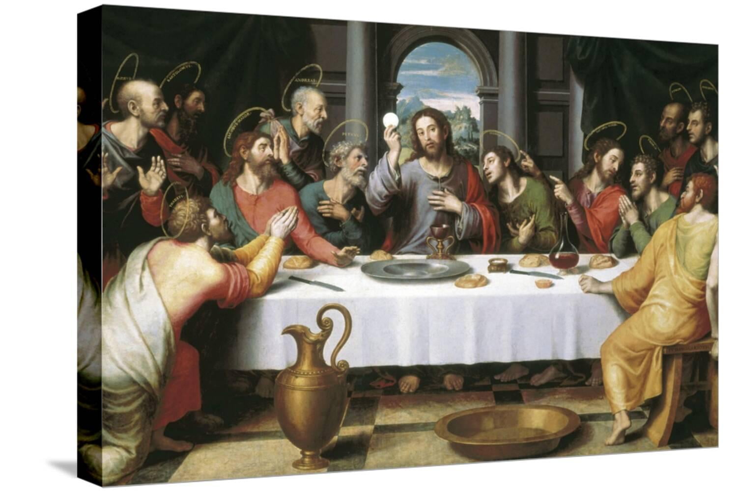 Art.com The Last Supper Stretched Canvas Print Wall Art by Juan Juanes, 24" x 16" - Walmart.com