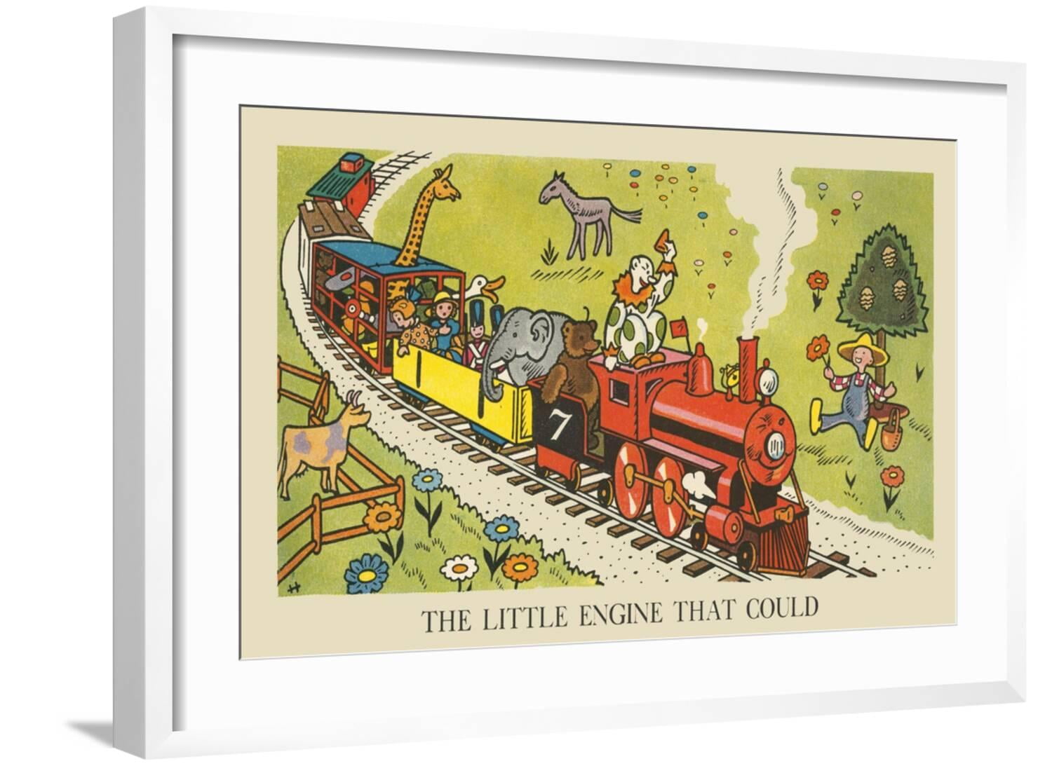 Art.com The Little Engine That Could Art Print by Hauman, White Frame ...
