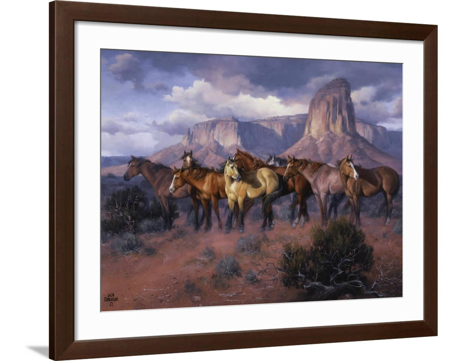 Art.com The Lookouts Art Print by Jack Sorenson, Brown Frame Wall Art ...