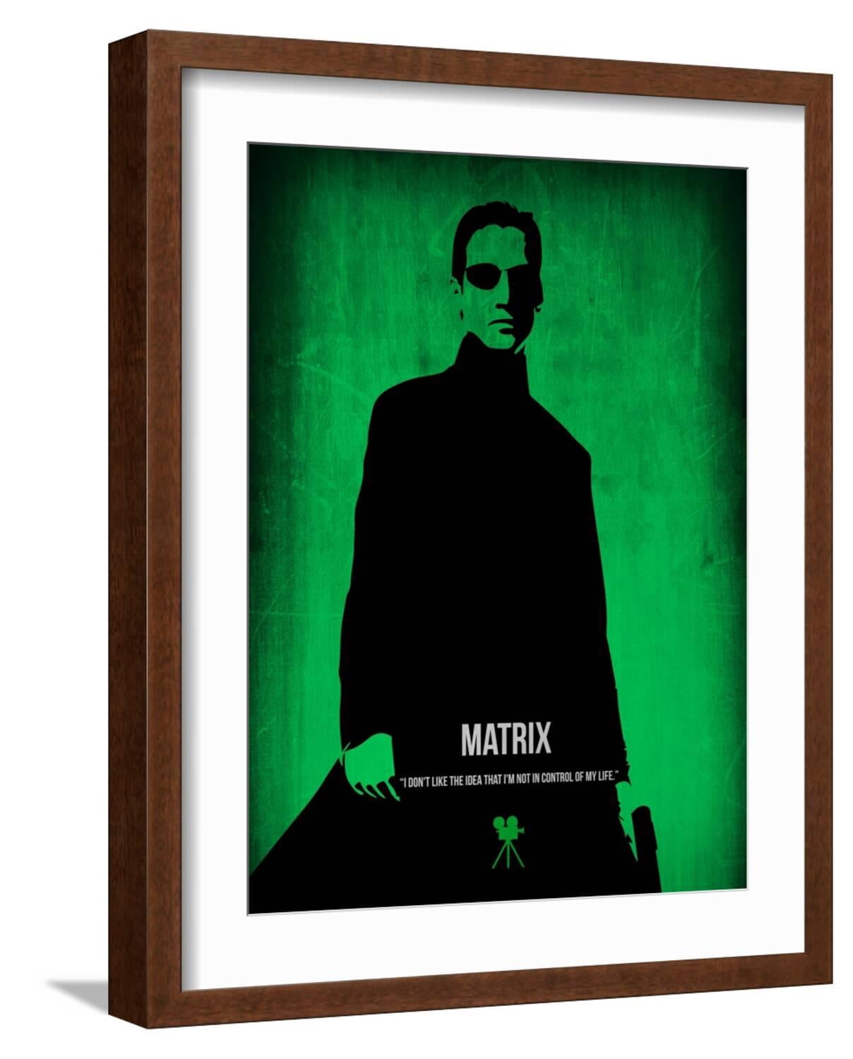 Art.com The Matrix Neo Art Print by NaxArt, Brown Frame Wall Art, 17" x ...