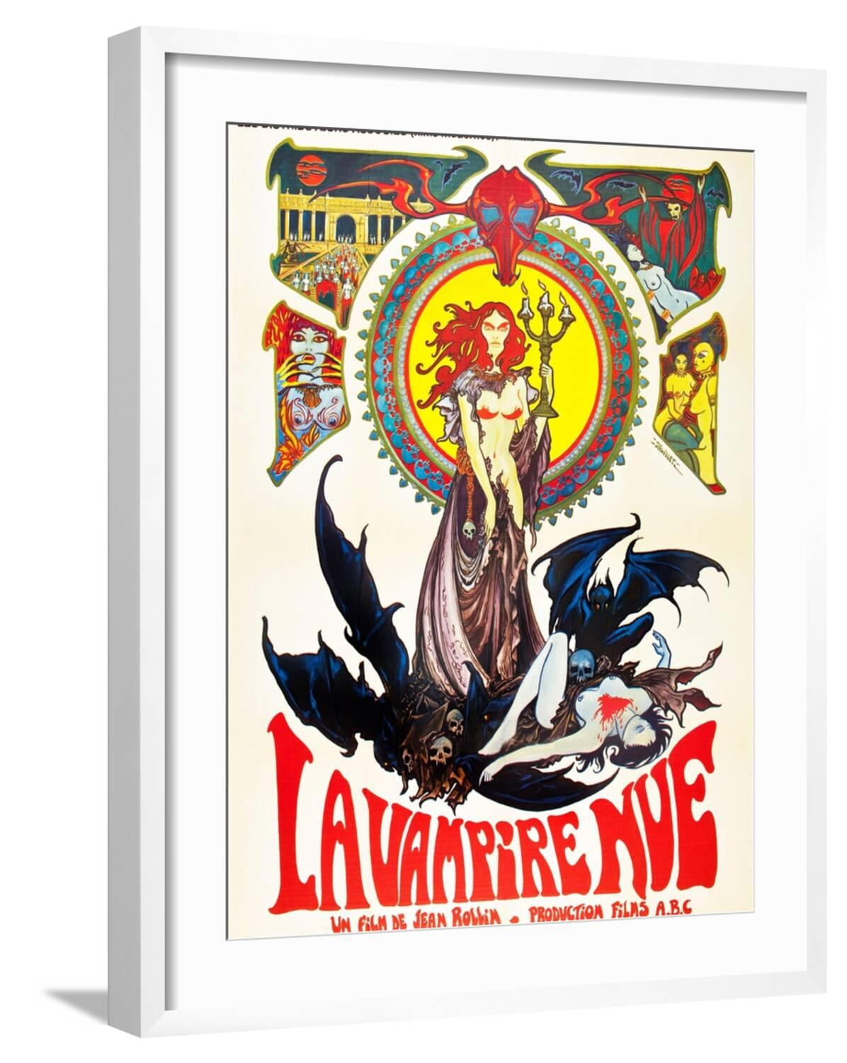 The Nude Vampire Aka La Nue Vampire 1970 Art Print White Frame Wall Art 23 X 29