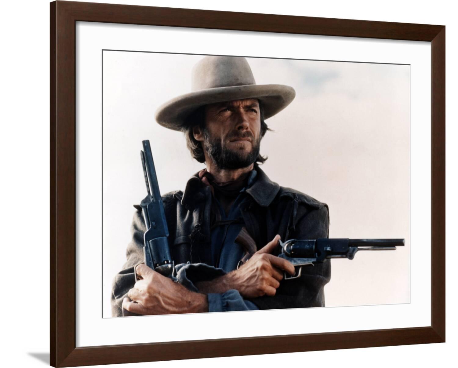 Art.com The Outlaw Josey Wales, Clint Eastwood, 1976 Photo, Brown Frame ...