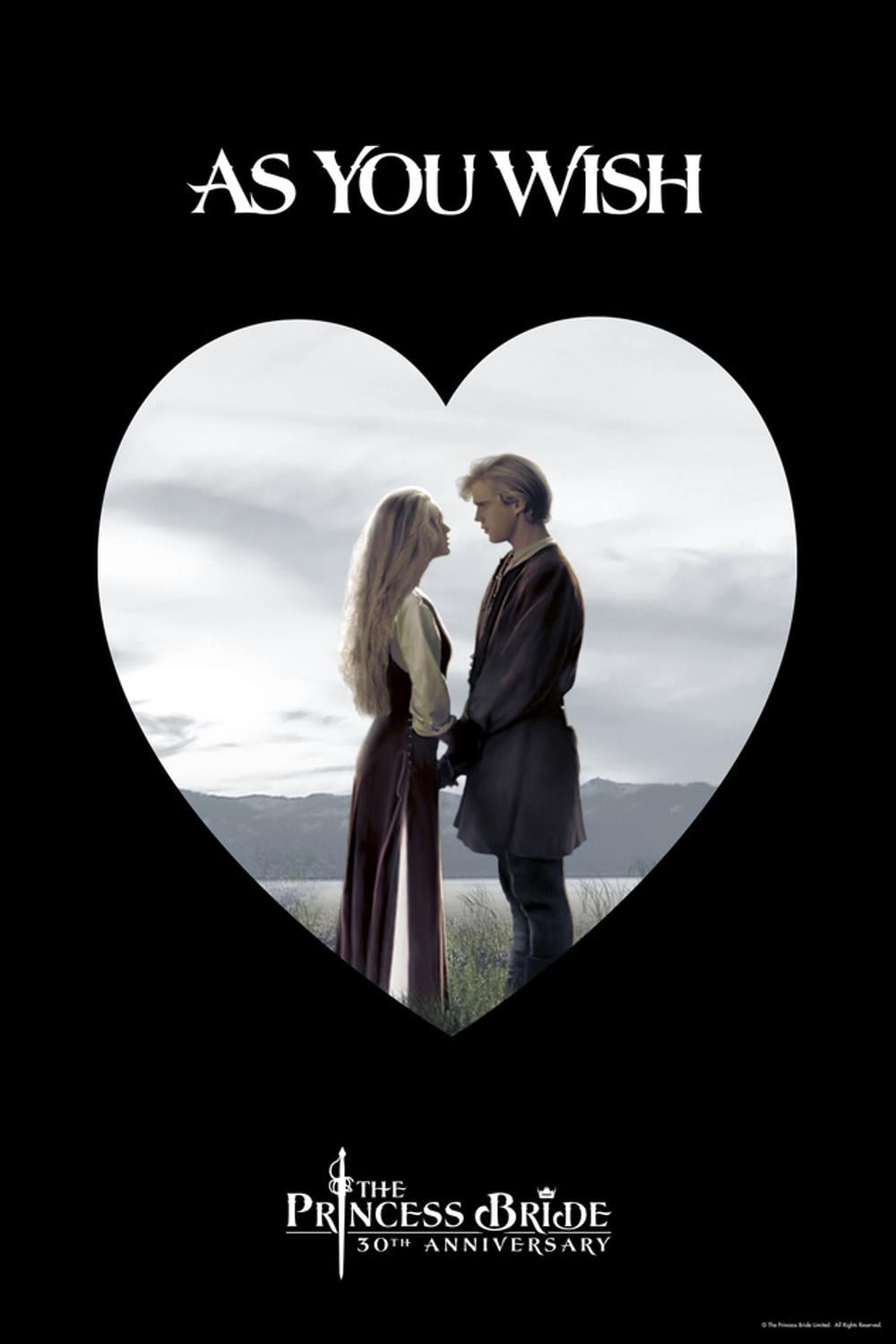 Art.com The Princess Bride - As You Wish Heart Art Print, 16" x 24 ...