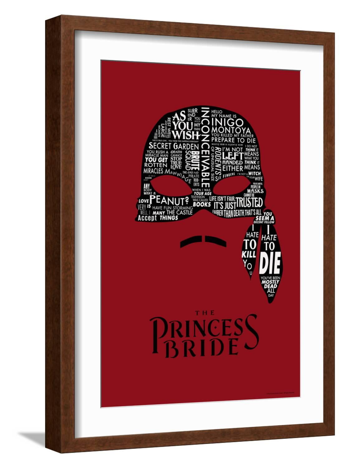 Art.com The Princess Bride Mask Art Print, Brown Frame Wall Art, 17" x ...
