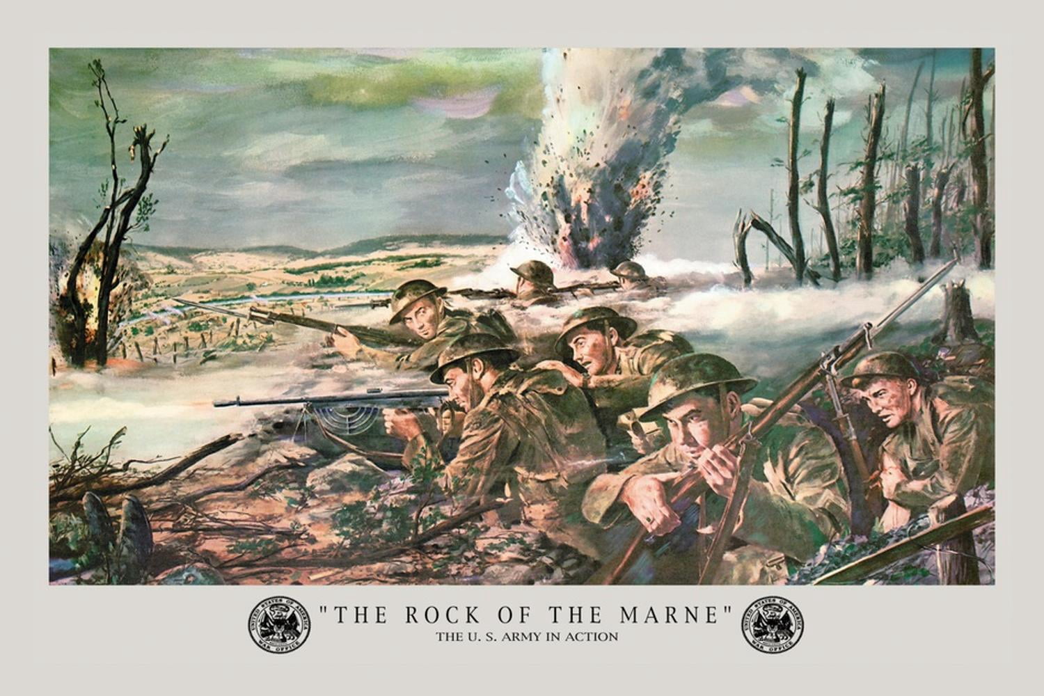 Art.com The Rock of the Marne Art Print by Mal Thompson, 18" x 12 ...