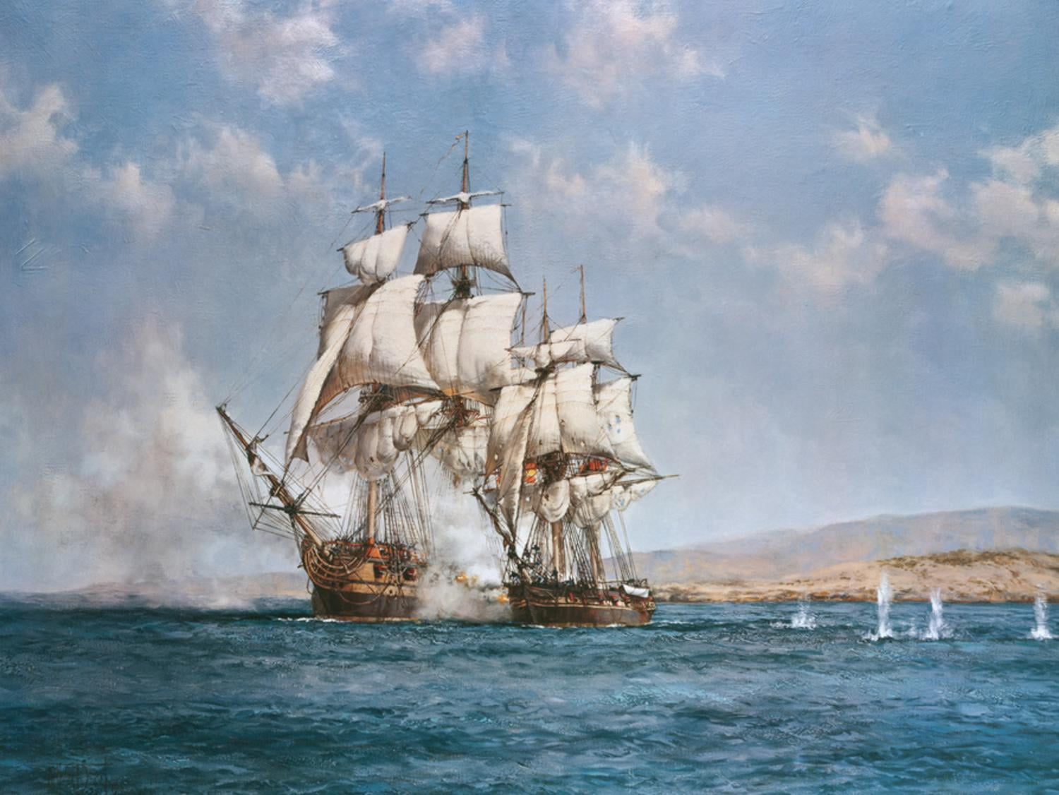 Art.com The Smoke of Battle Art Print by Montague Dawson, 16" x 12 ...