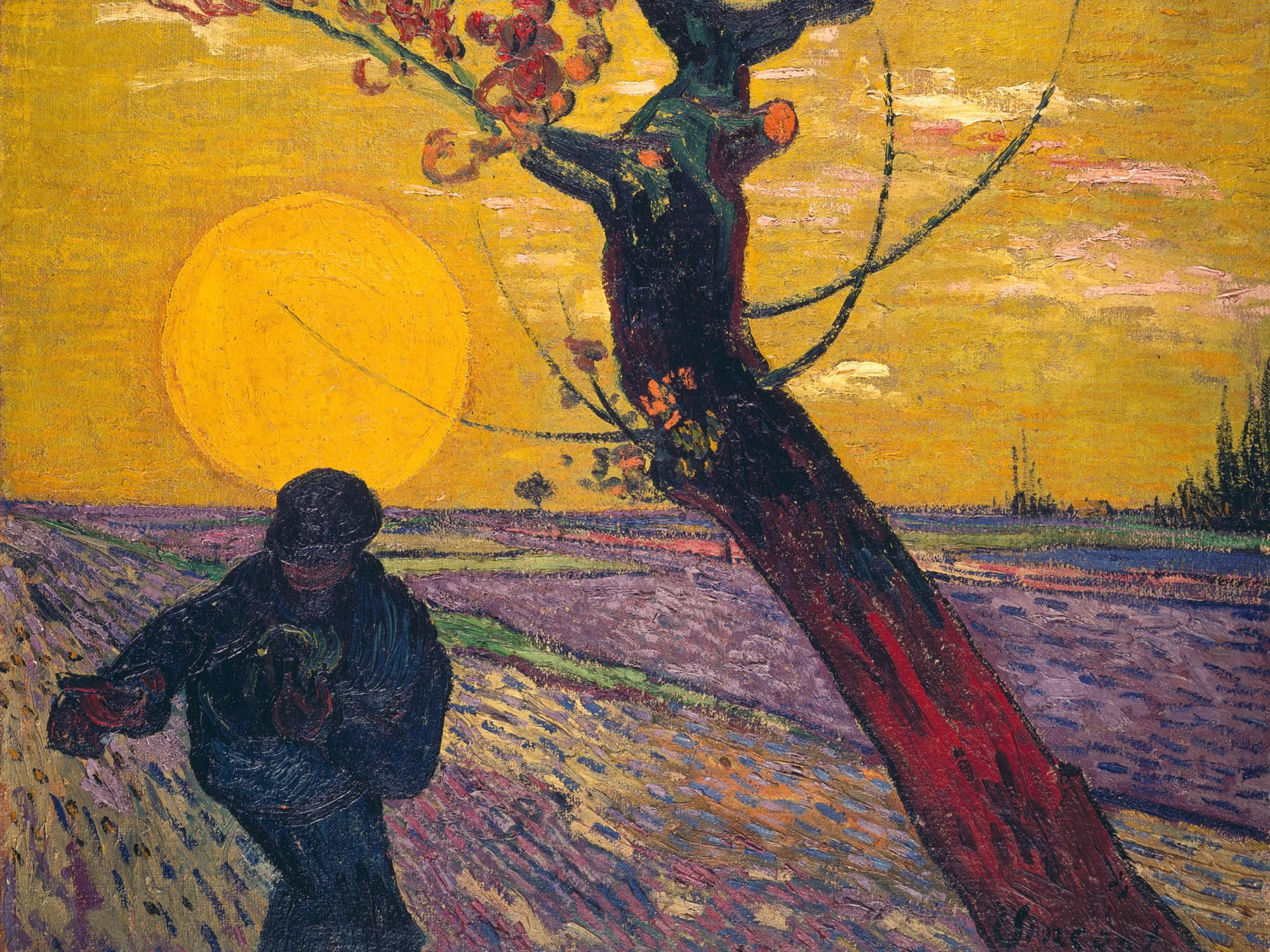 Art.com The Sower at Sunset, 1888 Giclee Print by Vincent van Gogh, 32 ...