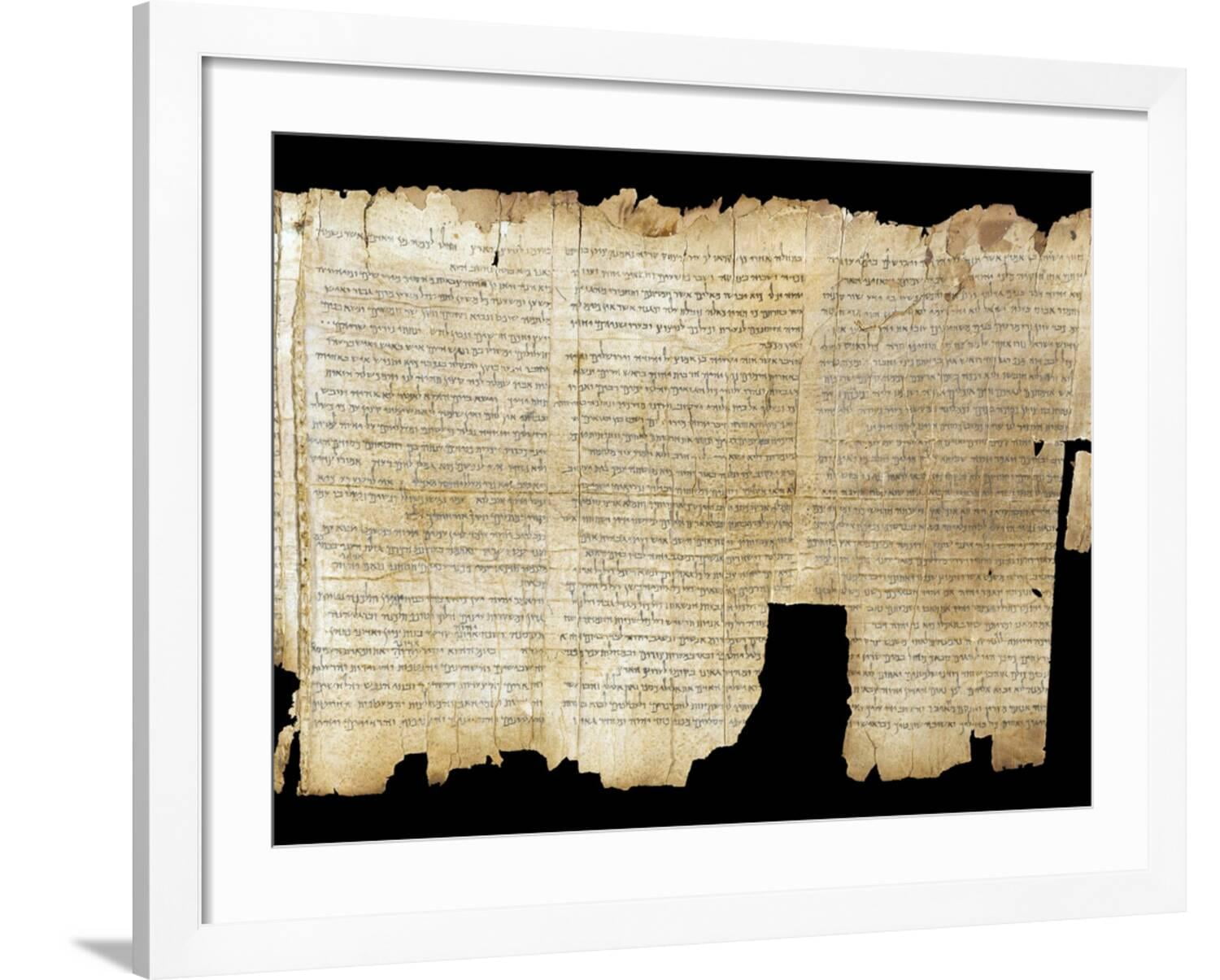 Art.com The Temple Scroll, from the Dead Sea Scrolls Photographic Print ...