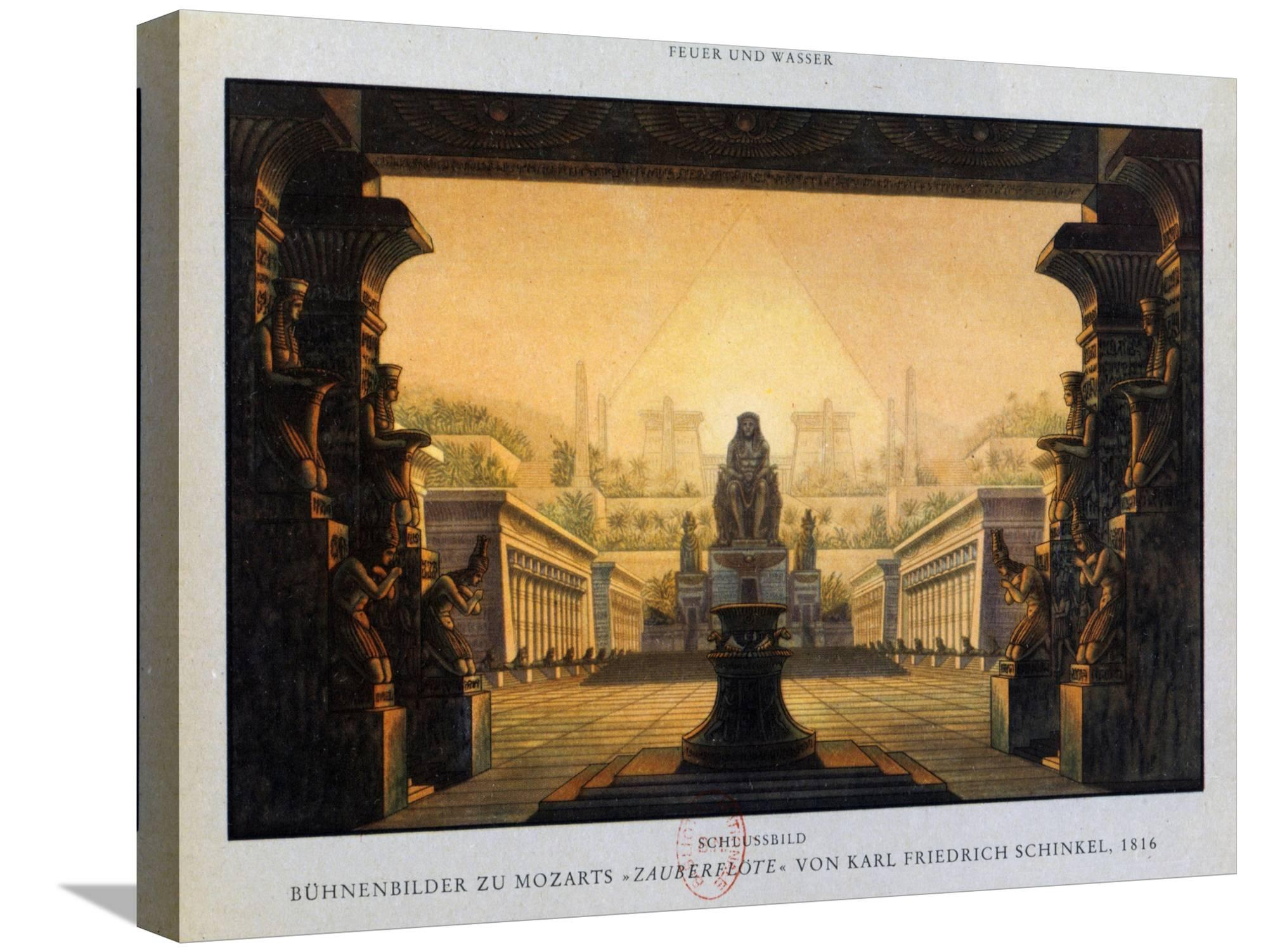 Art.com The Temple of Isis and Osiris, the Magic Flute, 1816 Stretched ...