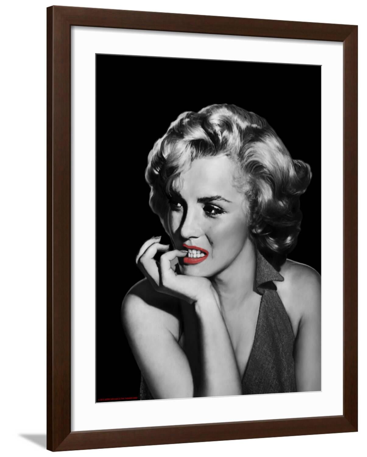Art.com The Thinker Art Print by Jerry Michaels, Brown Frame Wall Art ...