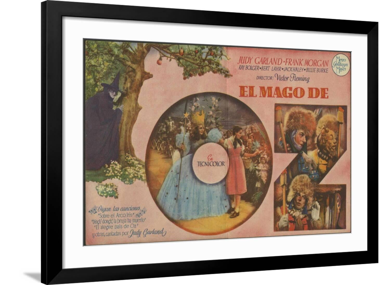 Art.com The Wizard of Oz, Spanish Movie Poster, 1939 Art Print, Black ...