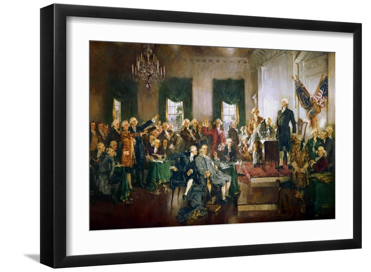 Art.com The signing of the U.S. Constitution at the Independence Hall ...