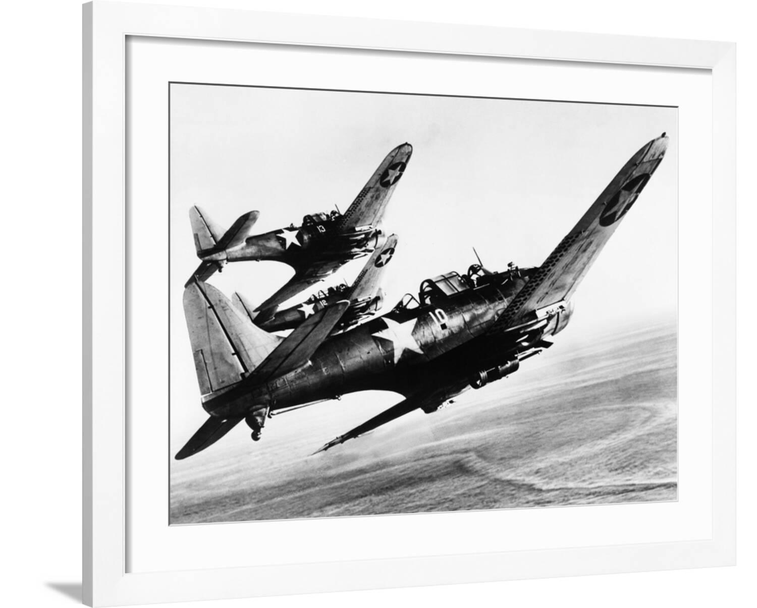 Art.com Three US Navy Dauntless Dive Bombers on a Fighting Mission in ...