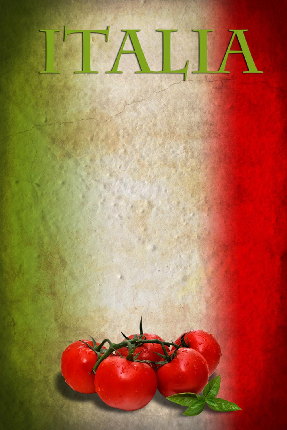 Art.com Traditional Italian Flag With Tomatoes And Basil Art Print by ...