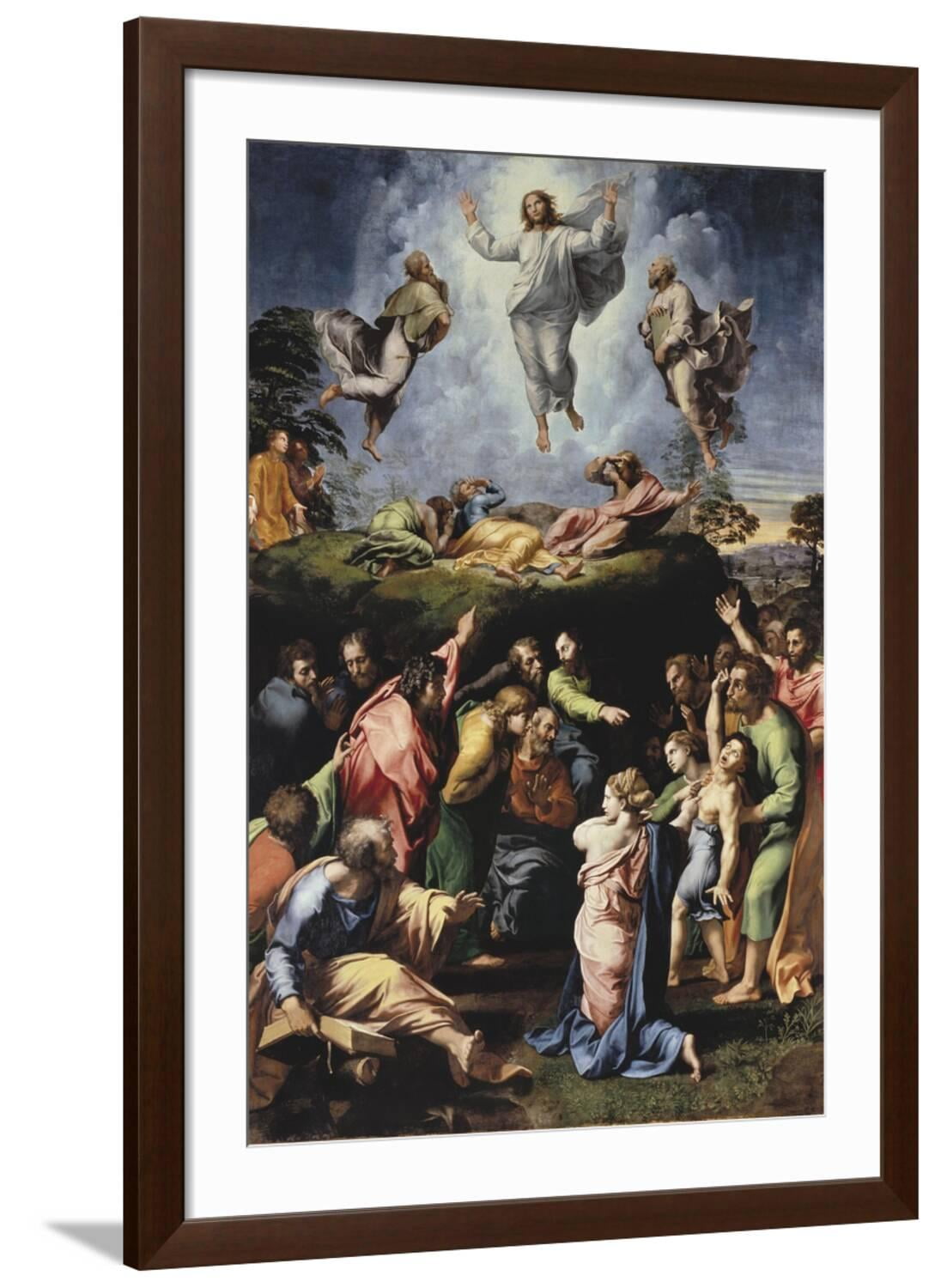 Art.com Transfiguration Art Print by Raphael, Brown Frame Wall Art, 32" x 44" - Walmart.com