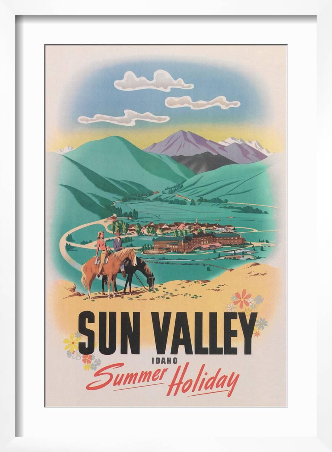 Art.com Travel Poster for Sun Valley Art Print, White Frame Wall Art ...