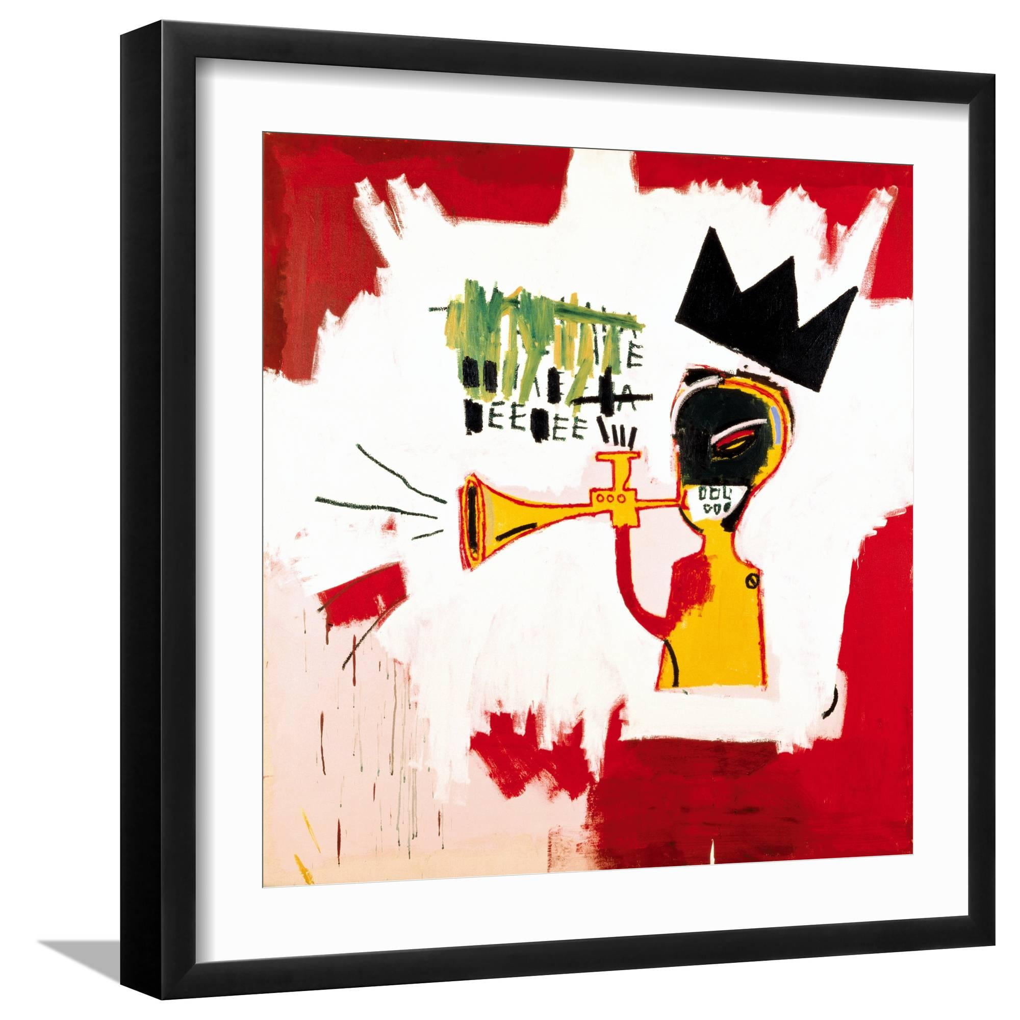 Art.com Trumpet, 1984 Giclee Print by Jean-Michel Basquiat, Black Frame ...