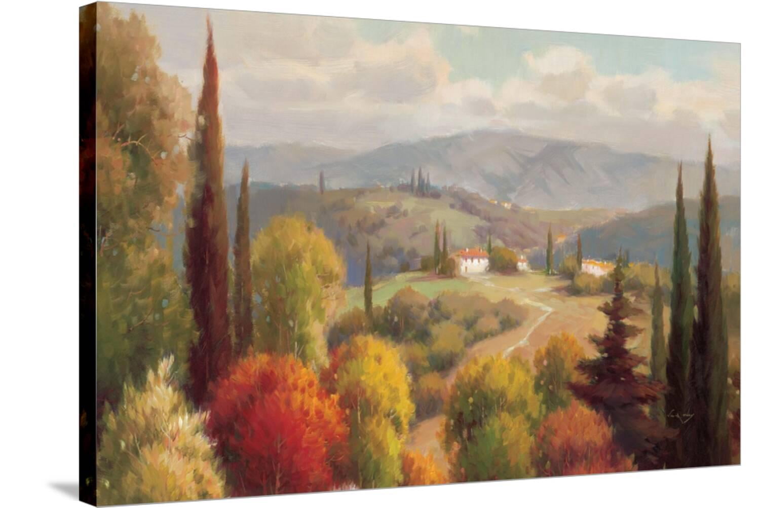 Art.com Tuscan Perspective Stretched Canvas Print Wall Art by Vail ...