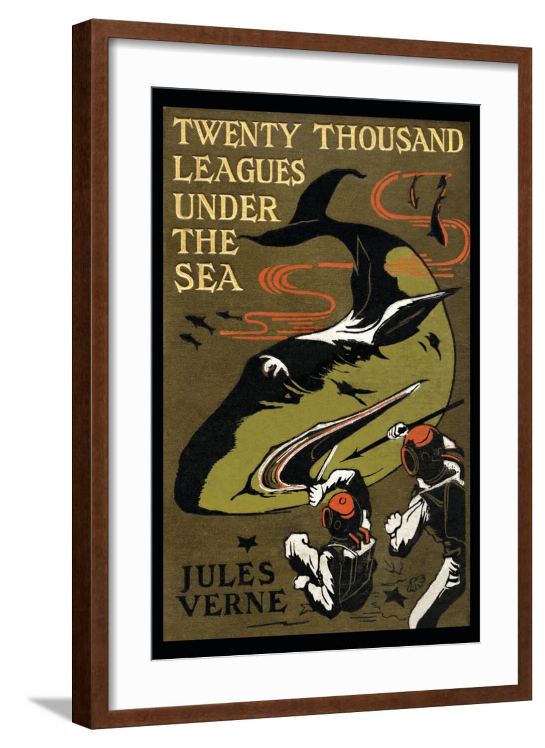 Art.com Twenty Thousand Leagues Under The Sea Art Print, Brown Frame ...