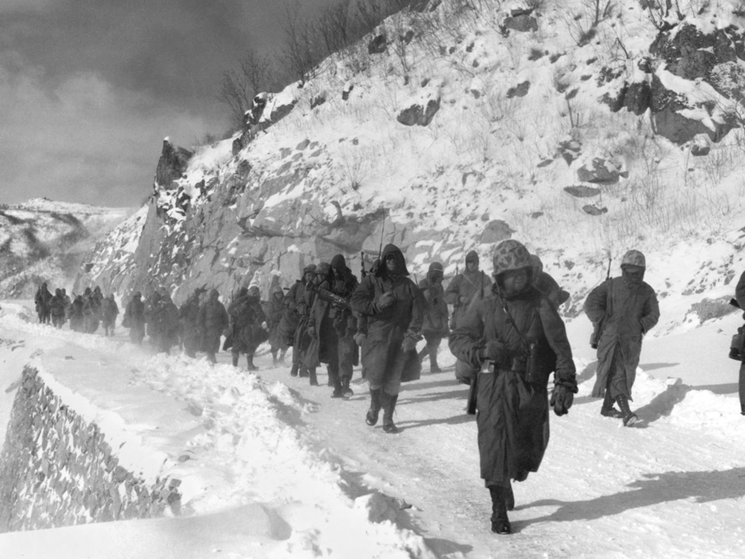 Art.com U.S. Marines March South from Kotori, Withdrawing from the ...