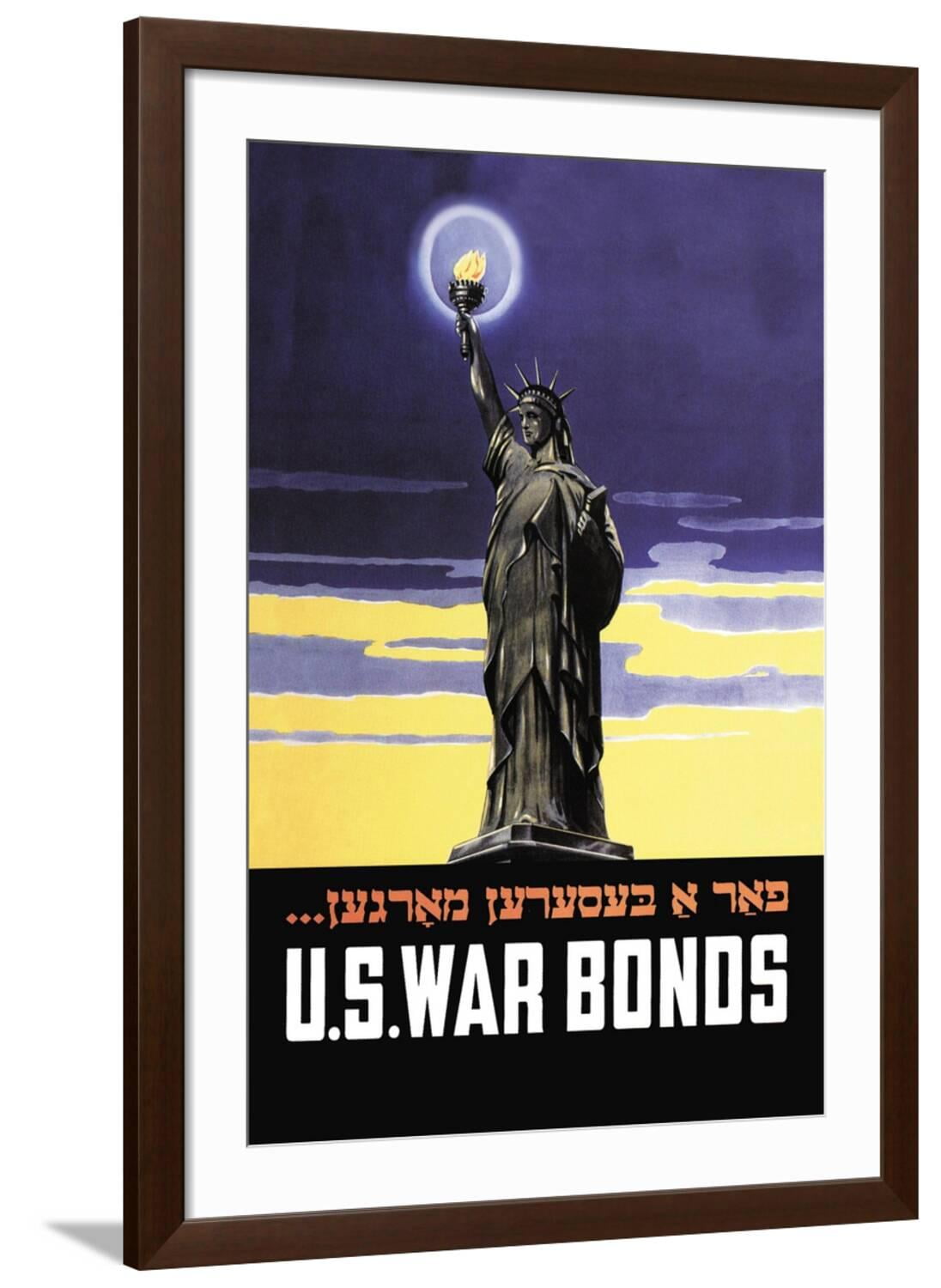 Art.com U.S. War Bonds for a Better Tomorrow Art Print, Brown Frame ...