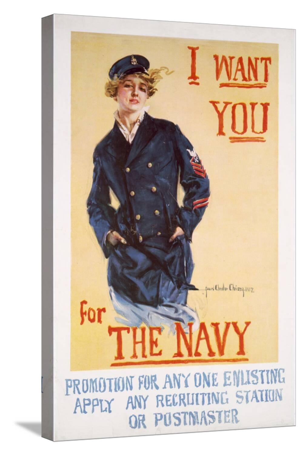Art.com US Navy Vintage Poster - I Want You for the Navy Stretched ...