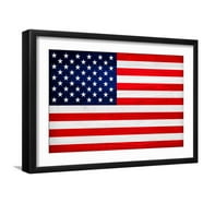 Marmont Hill American Flag On Natural Pine Wood Print On Natural Pine ...
