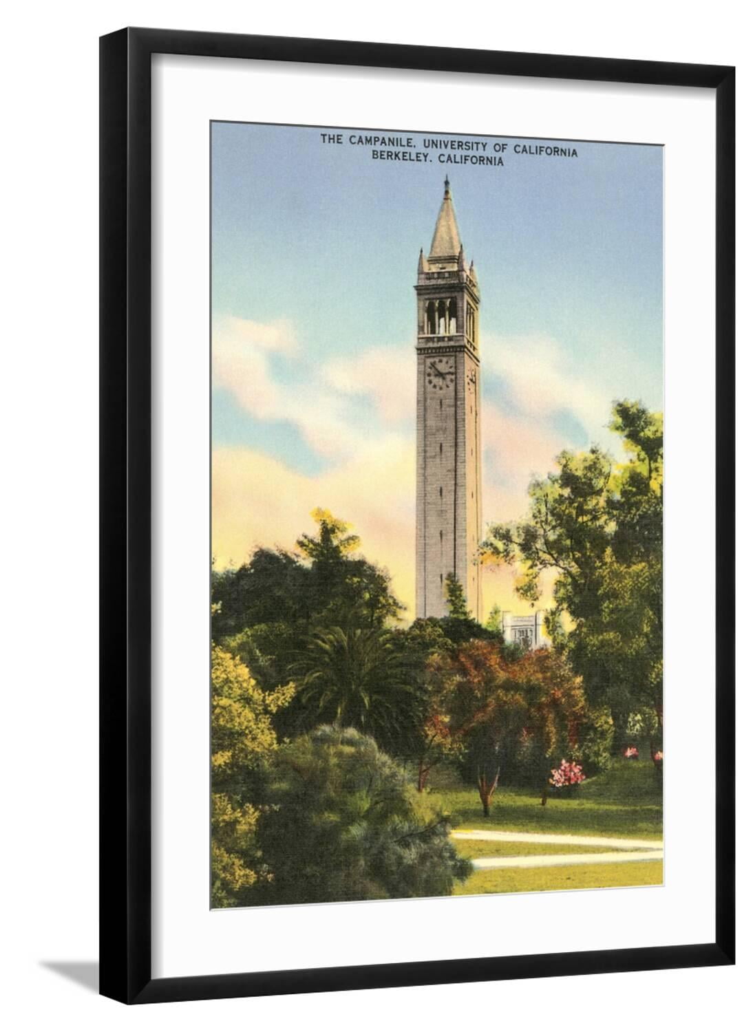 Art.com University Campanile, Berkeley, California Art Print, Black ...