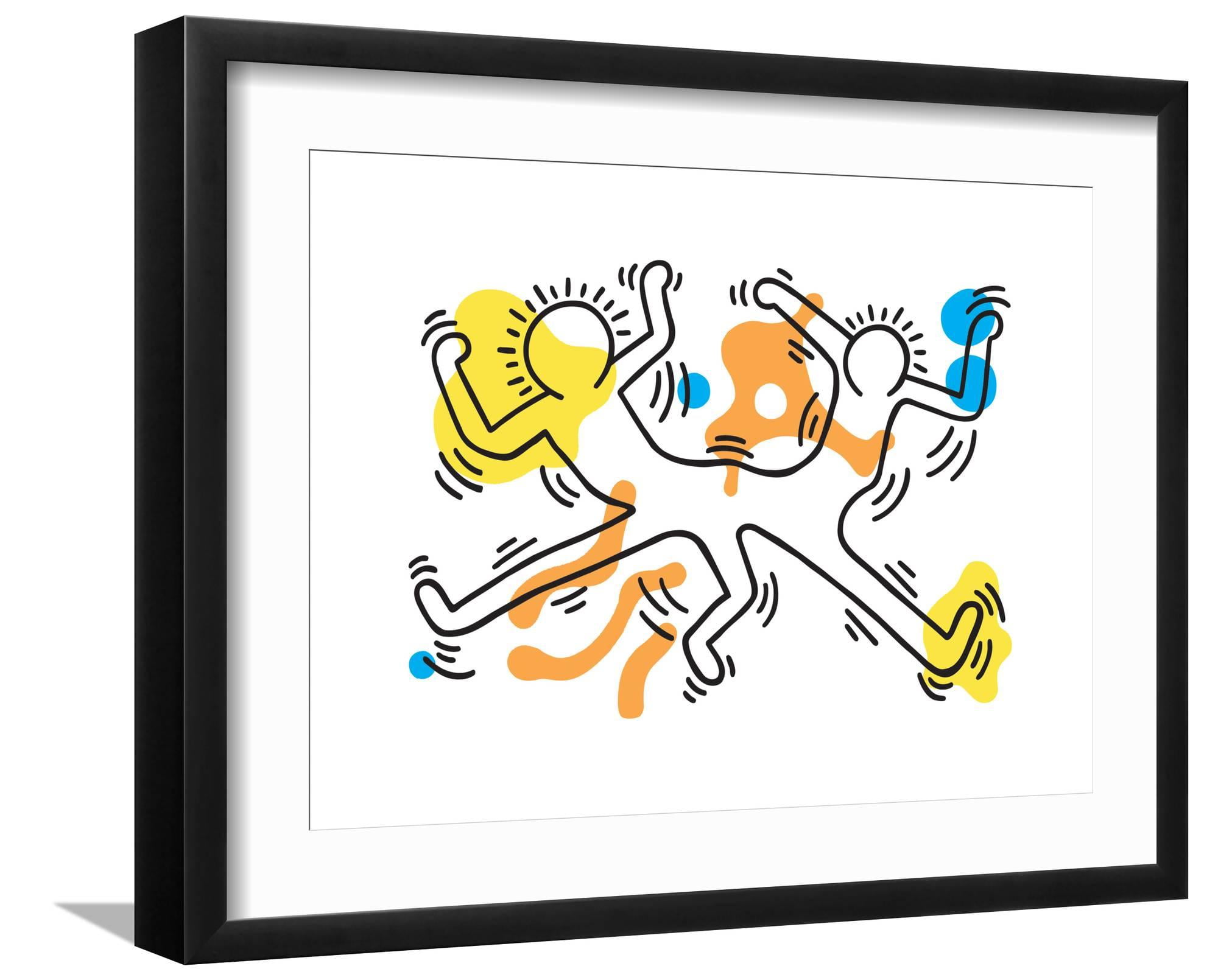 Art.com Untitled Pop Art Giclee Print by Keith Haring, Black Frame Wall ...
