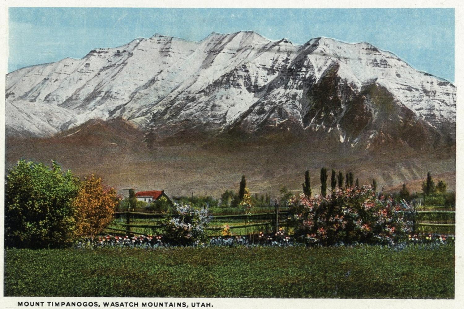 Art.com Utah - View of Mount Timpanogos in the Wasatch Mountains, c ...