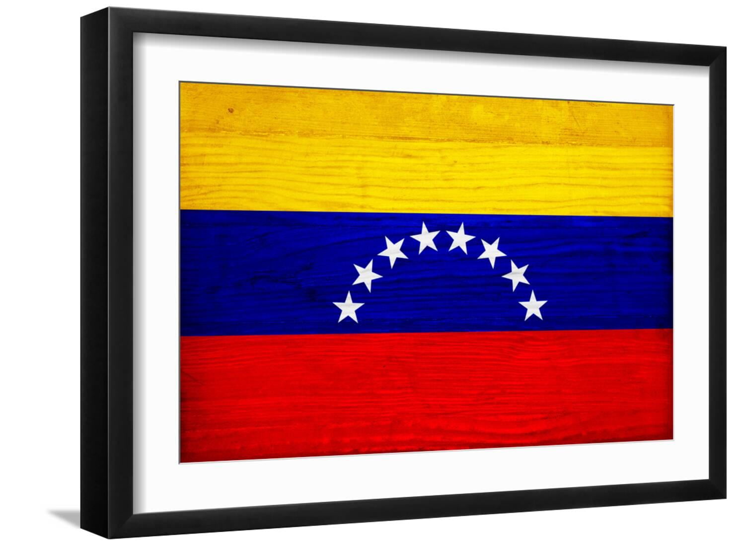 Art.com Venezuela Flag Design with Wood Patterning - Flags of the World ...