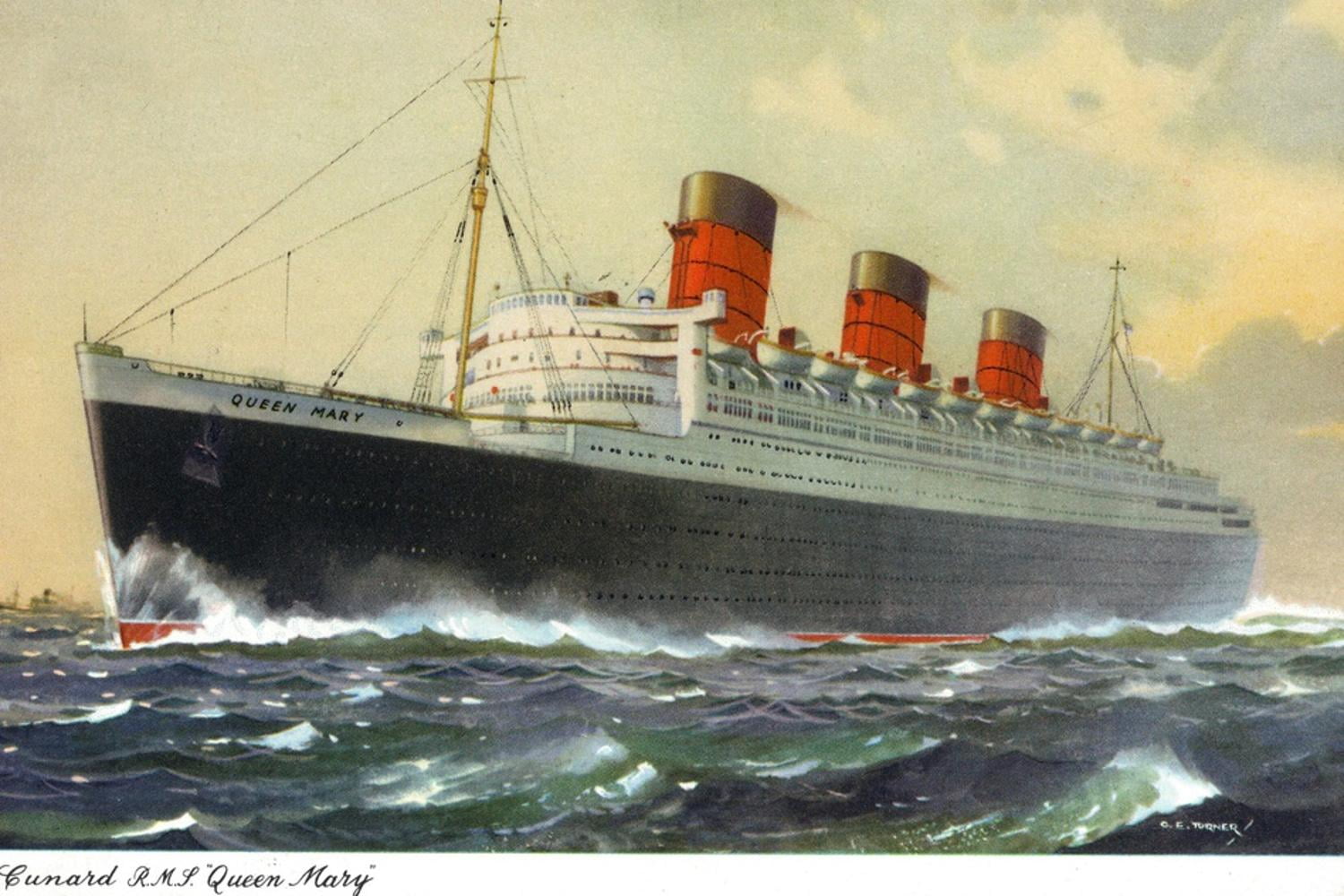 Art.com View of Cunard Ocean Liner Queen Mary Art Print by Lantern ...