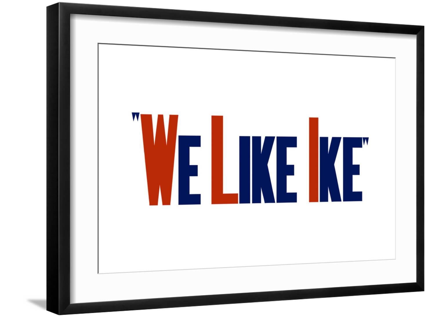 Art.com Vintage Election Poster for Dwight Eisenhower Art Print, Black ...