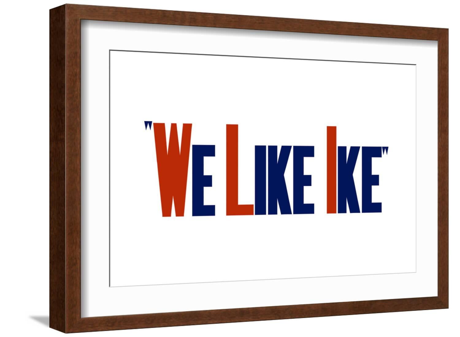 Art.com Vintage Election Poster for Dwight Eisenhower Art Print, Brown ...