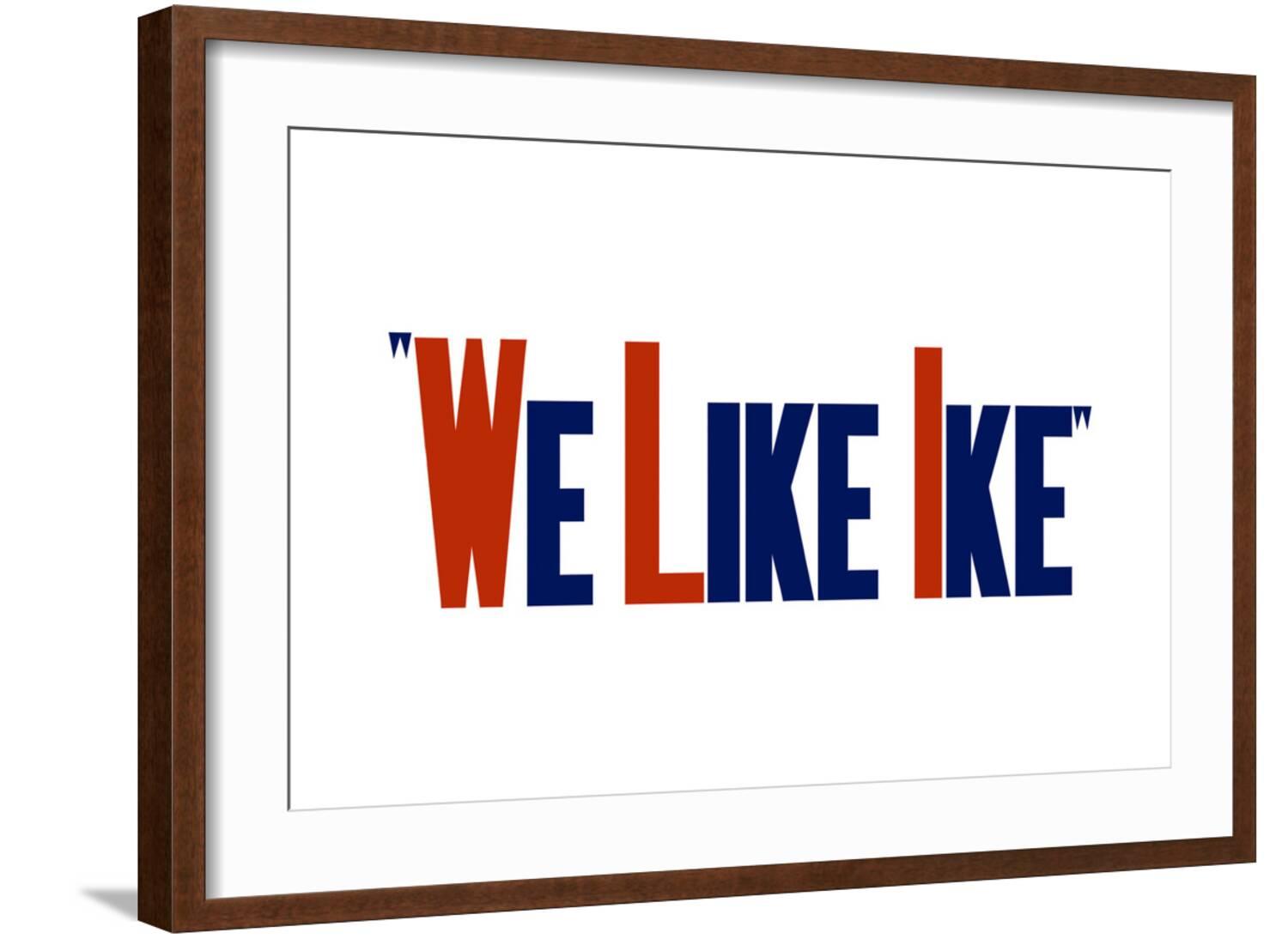 Art.com Vintage Election Poster for Dwight Eisenhower Art Print, Brown ...