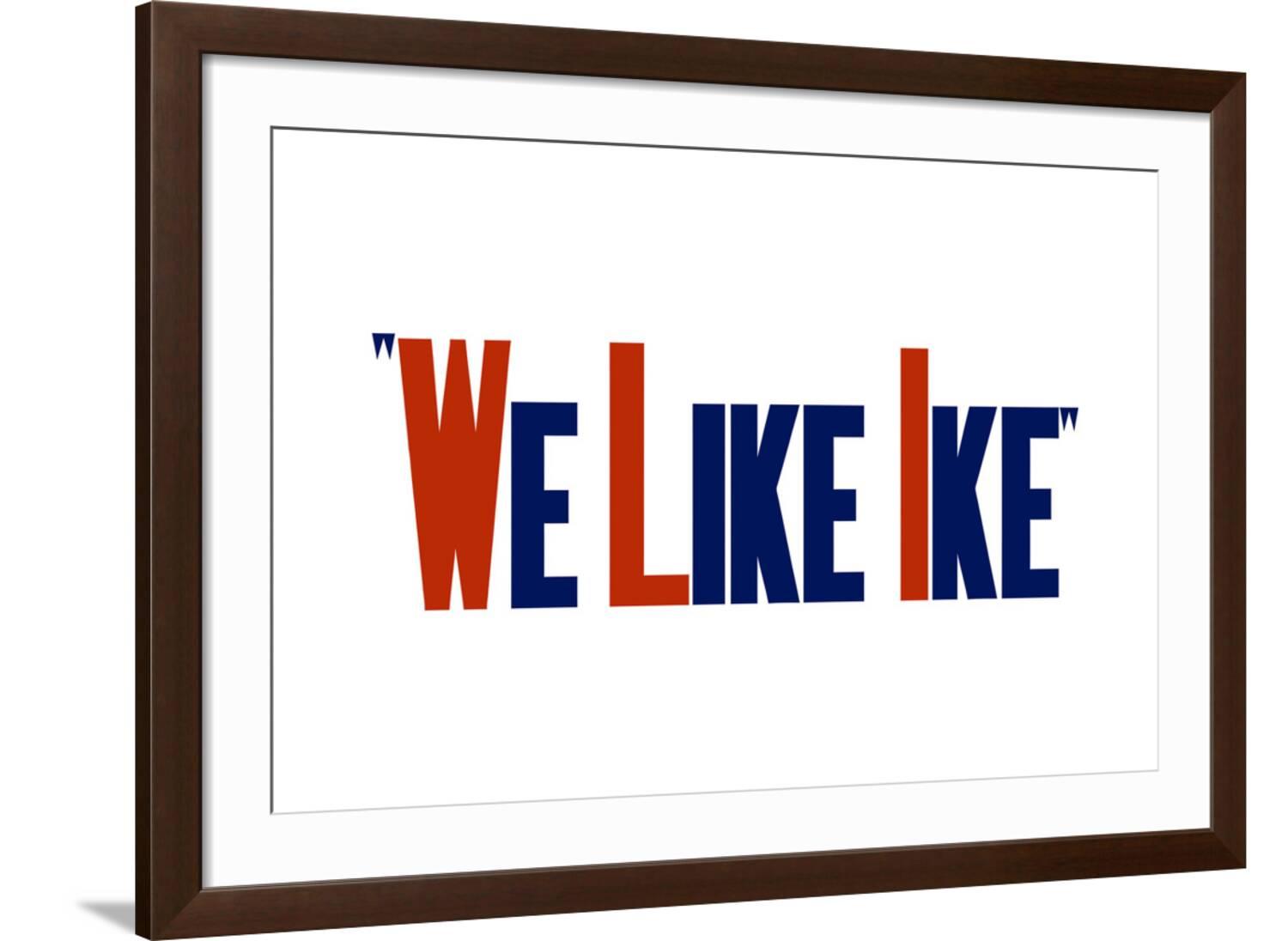 Art.com Vintage Election Poster for Dwight Eisenhower Art Print, Brown ...