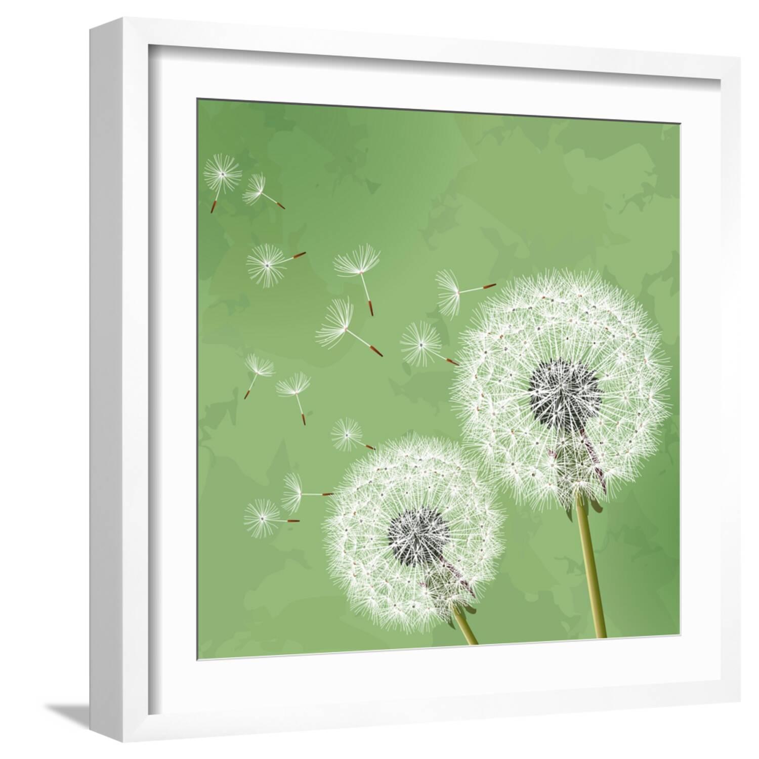 Art.com Vintage Floral Background With Dandelion Art Print by silvionka ...
