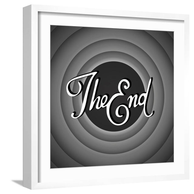 Art.com Vintage Movie Ending Screen Art Print by PiXXart, White Frame ...