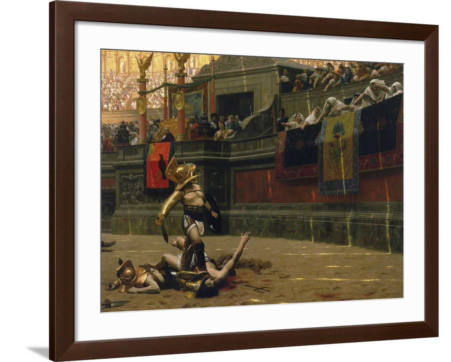 Art.com Vintage Print of a Roman Gladiator with His Defeated Opponent ...