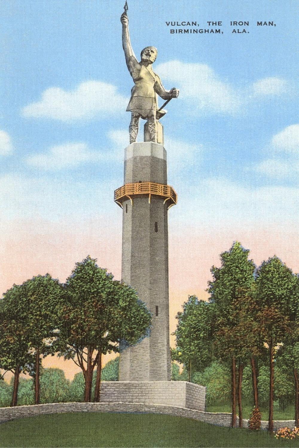 Art.com Vulcan Statue, Birmingham, Alabama Art Print, 12" x 18 ...