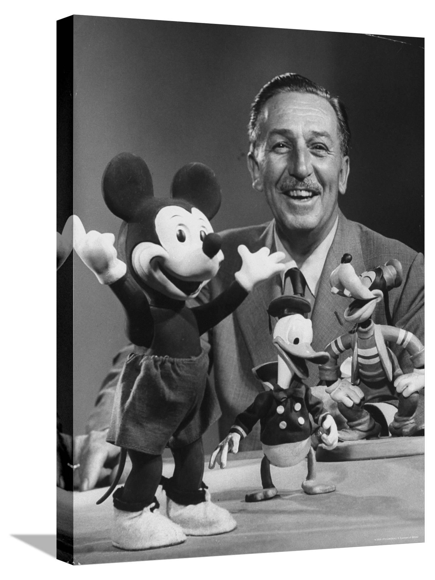 Art.com Walt Disney, of Walt Disney Studios, Posing with Some Famous ...