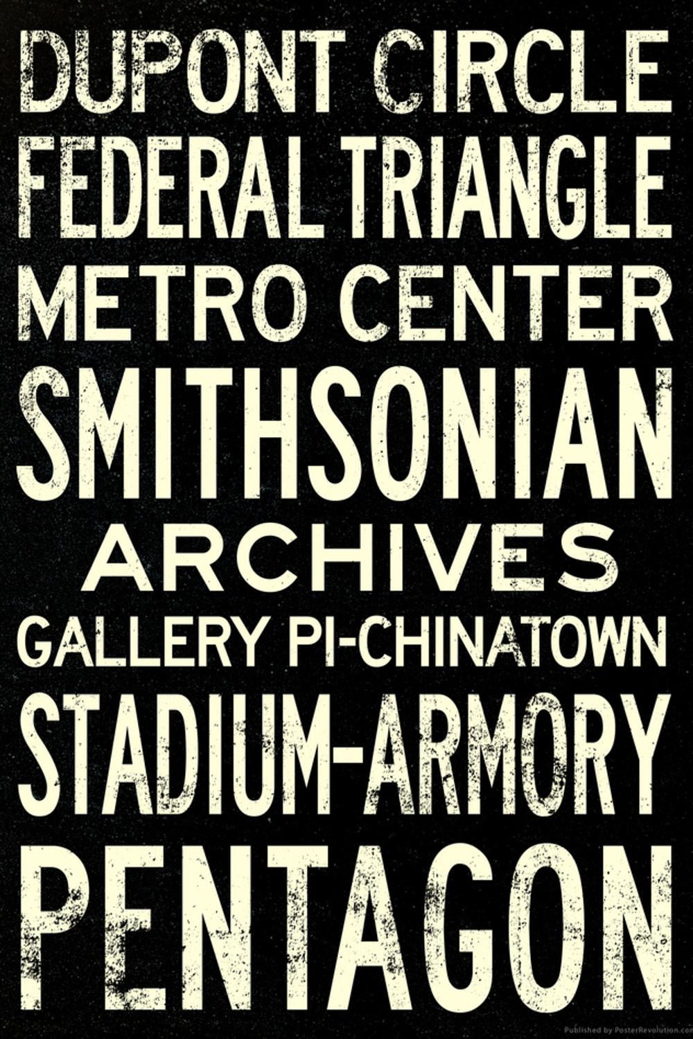 Art.com Washington DC Metro Stations Vintage Retro Metro Travel Art ...