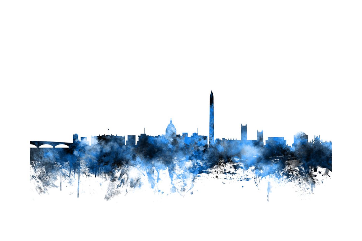Art.com Washington DC Skyline Art Print by Michael Tompsett, 18" x 12 ...