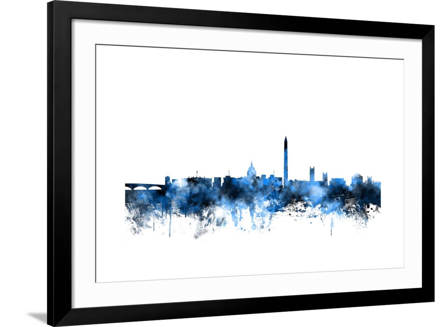 Art.com Washington DC Skyline Art Print by Michael Tompsett, Black ...
