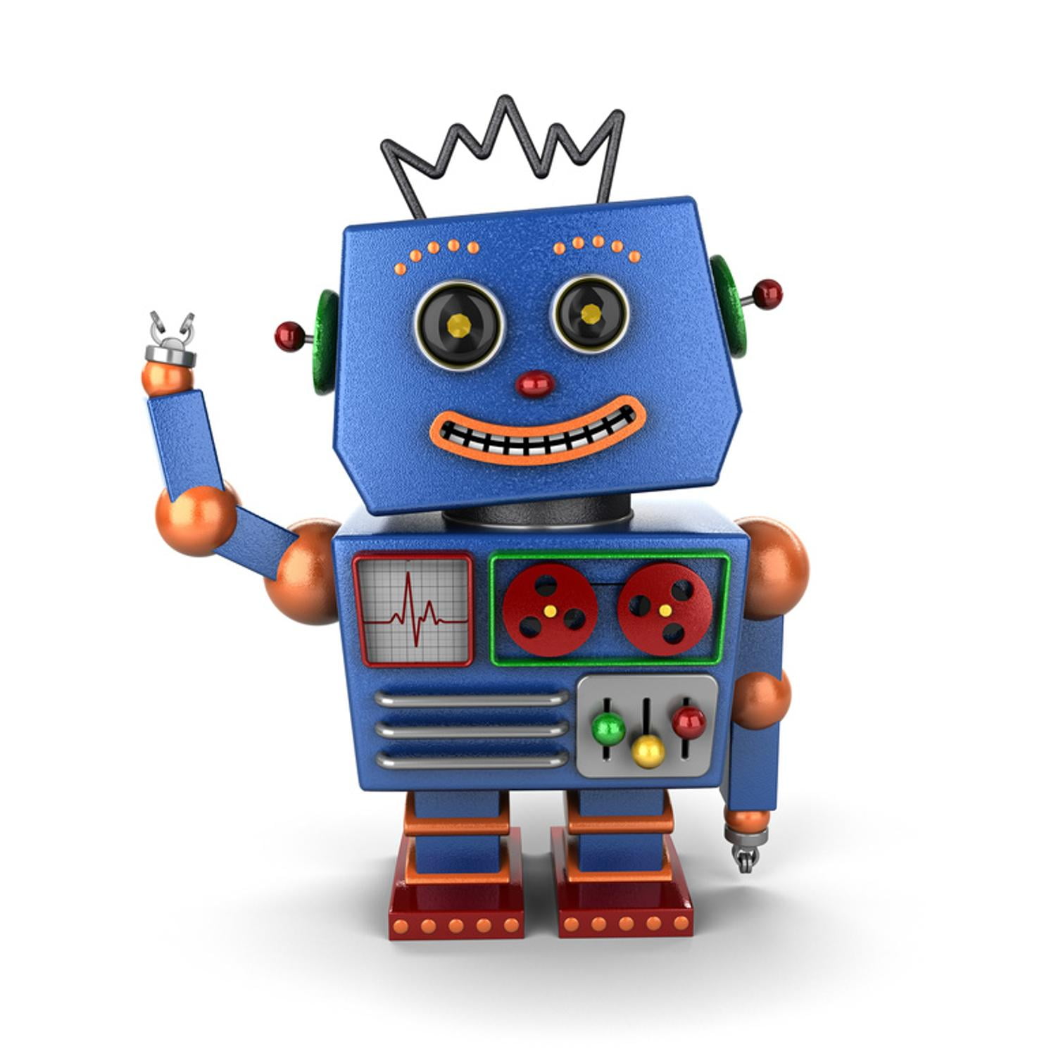 Art.com Waving Vintage Toy Robot Premium Giclee Print by badboo, 16" x ...